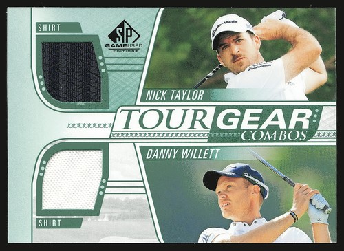 2021 SP Game Used #TG2-WT Nick Taylor / Danny Willett Tour Gear Combos ...