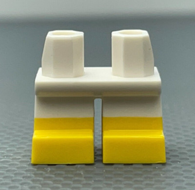 LEGO Minifigure Short Legs White with Molded Yellow Boots Kid Child ...