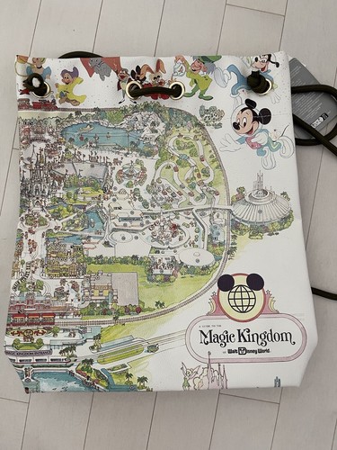 Disney Parks 50th Anniversary The Vault Magic Kingdom Map Castle Cinch ...