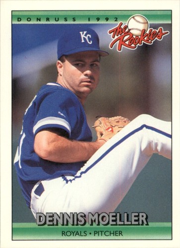 1992 Donruss The Rookies Dennis Moeller RC Kansas City Royals #82 ...