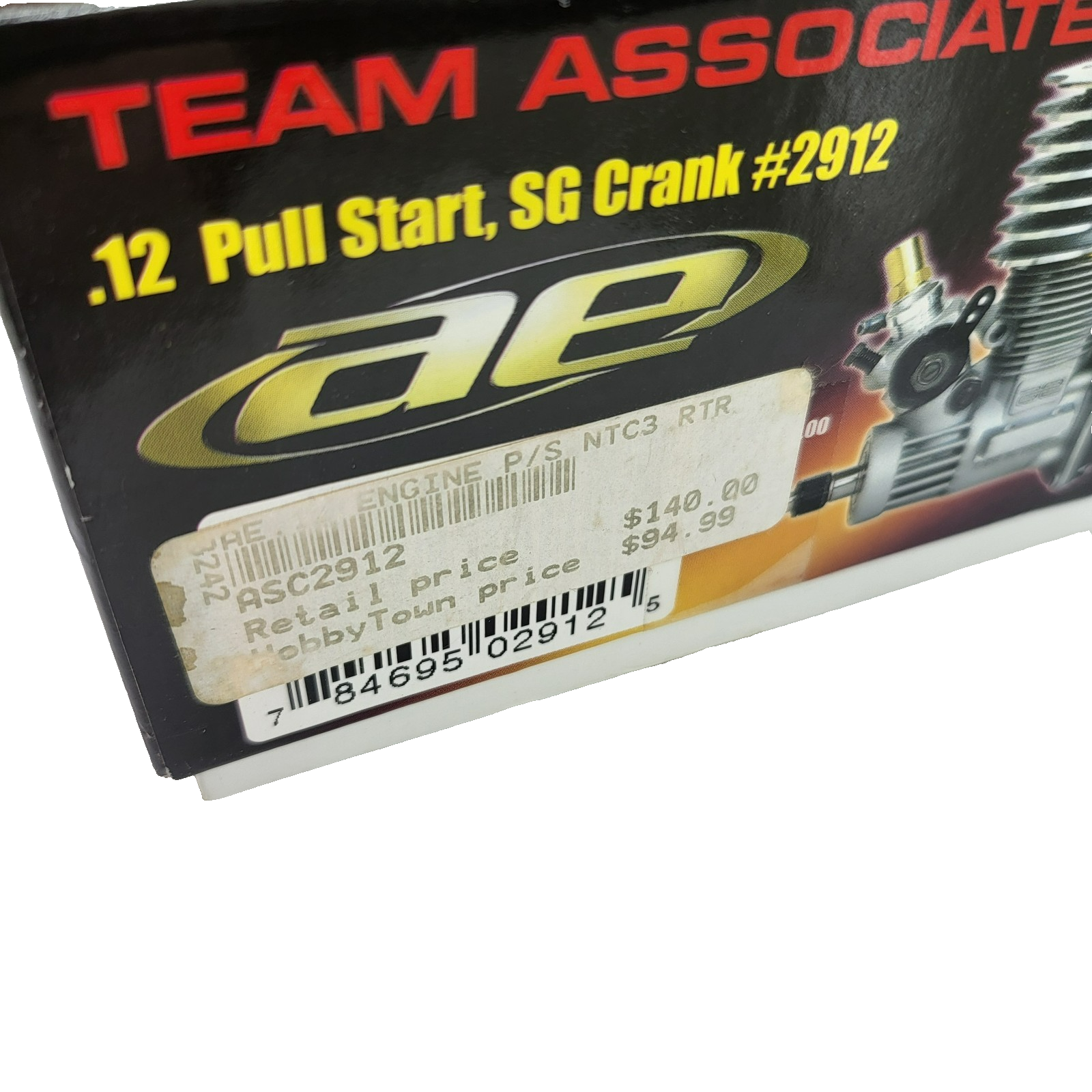 Team Associated Nitro TC3 .12 engine pull start #2912 w/ original box ...