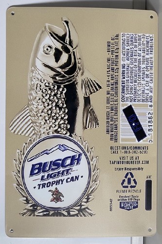 Busch Light Beer Metal Sign - Fishing - Hunting - Retro Vintage Tin ...