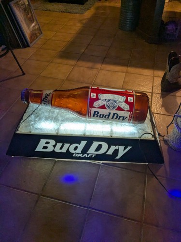 Vintage 1990s Bud Dry Pool Table Billiards Light Budweiser WORKS great ...