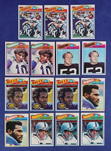 1977 TOPPS FOOTBALL STAR RC HOF LOT OF 15 *359714 | eBay