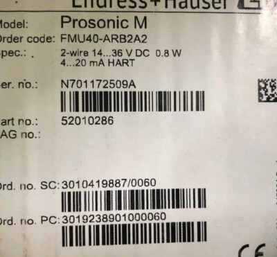 FMU40-ARB2A2 Ultrasonic Level Meter Brand New | eBay