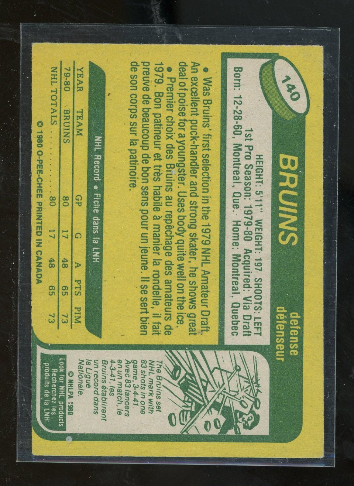 1980-81 O-Pee-Chee #140 Ray Bourque Rookie Card MC-9052 | eBay