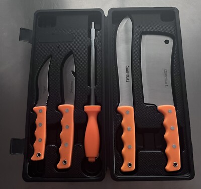 5 Piece Knife Set Field Dressing Butchery Kit Pig Goat Deer | eBay ...