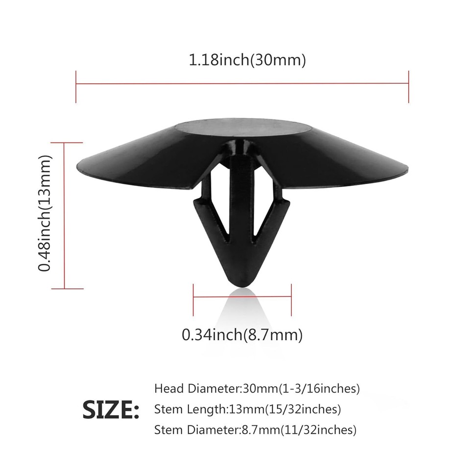 Car Hood Insulation Retainer Clips 50Pcs Auto Push Pins 4878883Aa for ...