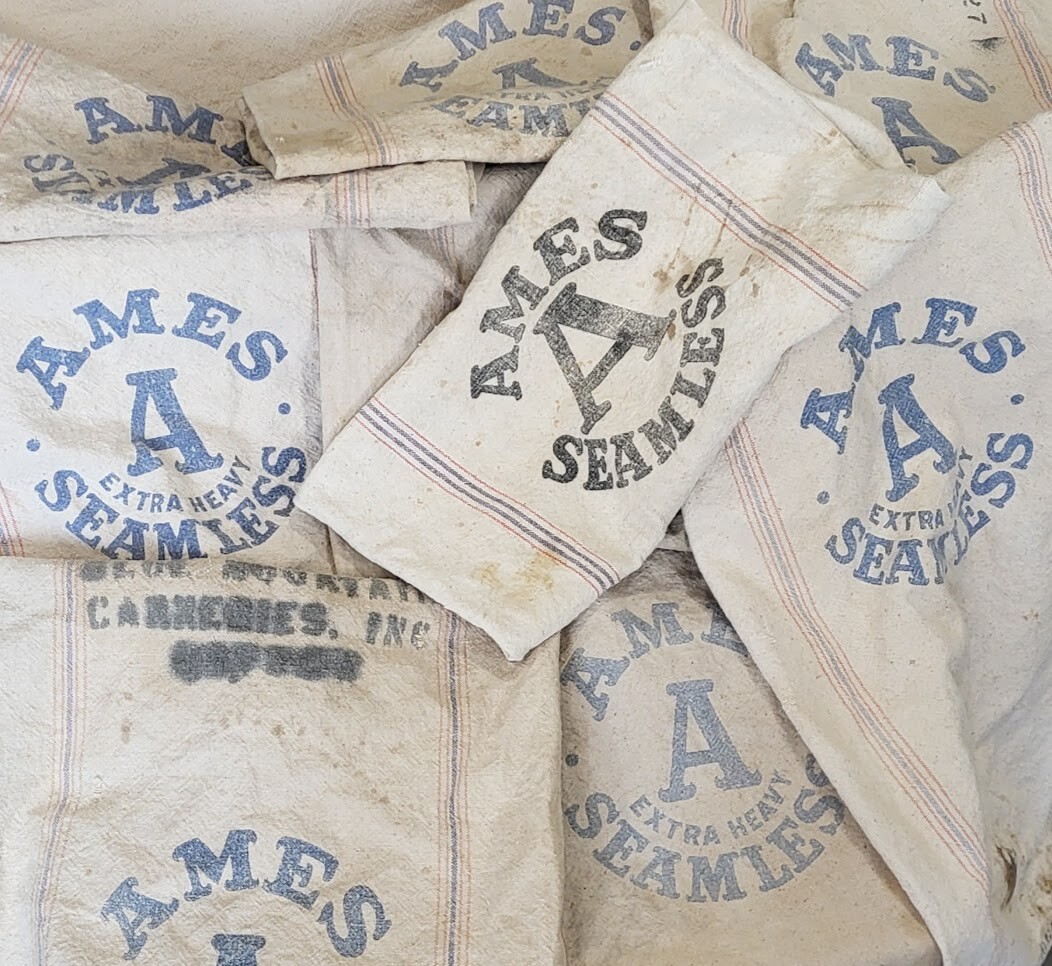 Ames A Seamless Feed Seed Canvas Heavy Cotton Sack Farm Bag You Choose ...