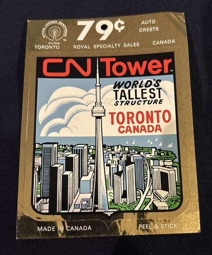 Vintage CN Tower Toronto Canada souvenir sticker decal | eBay