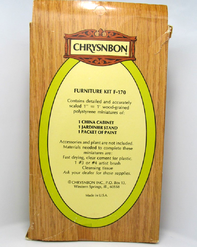 Vintage Dollhouse Miniatures ⭐Chrysnbon Furniture Kit #F-170⭐China ...