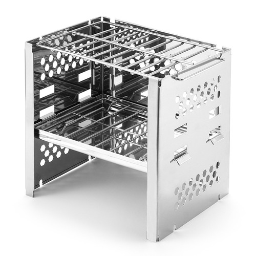 Camping Wood Burning Portable Folding Stainless Steel Backpacking H9V9 ...