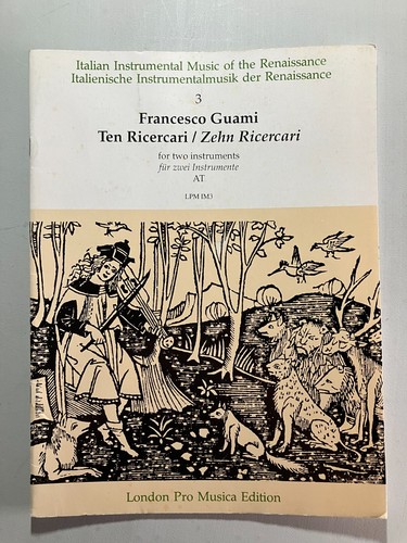 Francesco Guami Ten Ricercari for Two Instruments Italian Renaissance ...