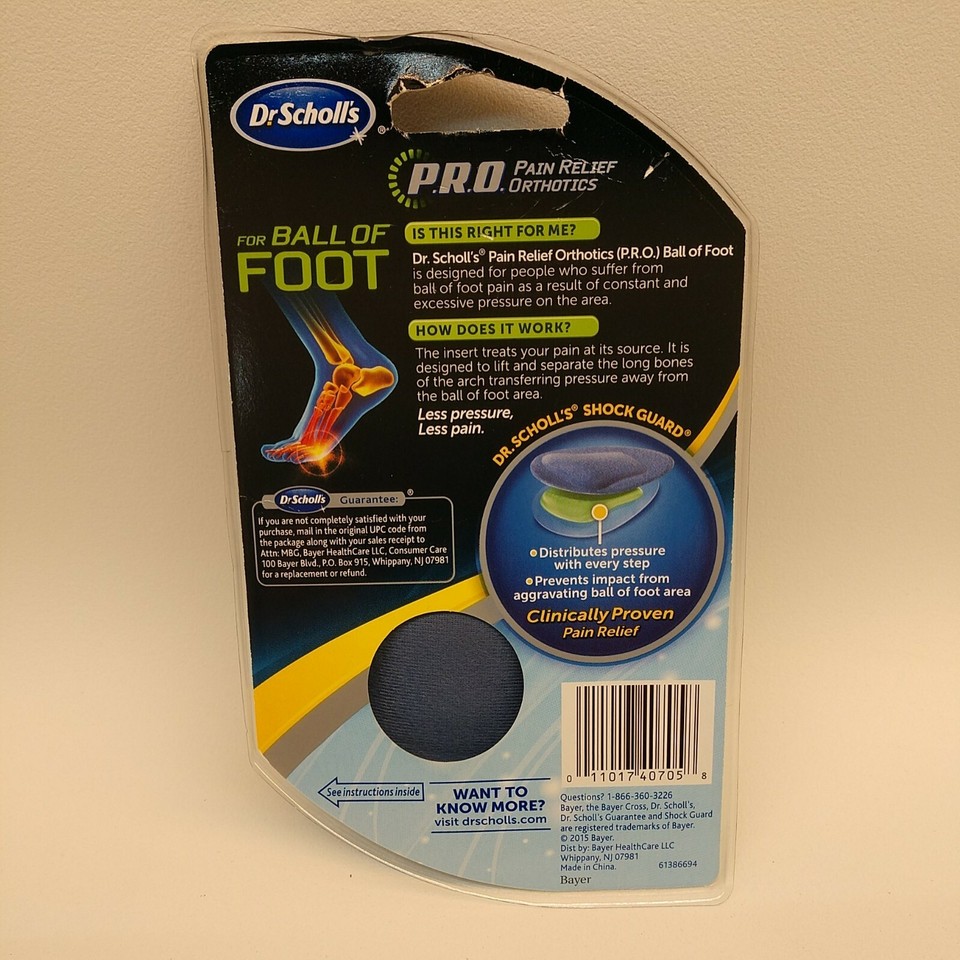 Dr. Scholl's P.R.O. Pain Relief Orthotics for Ball of Foot NÉW with ...
