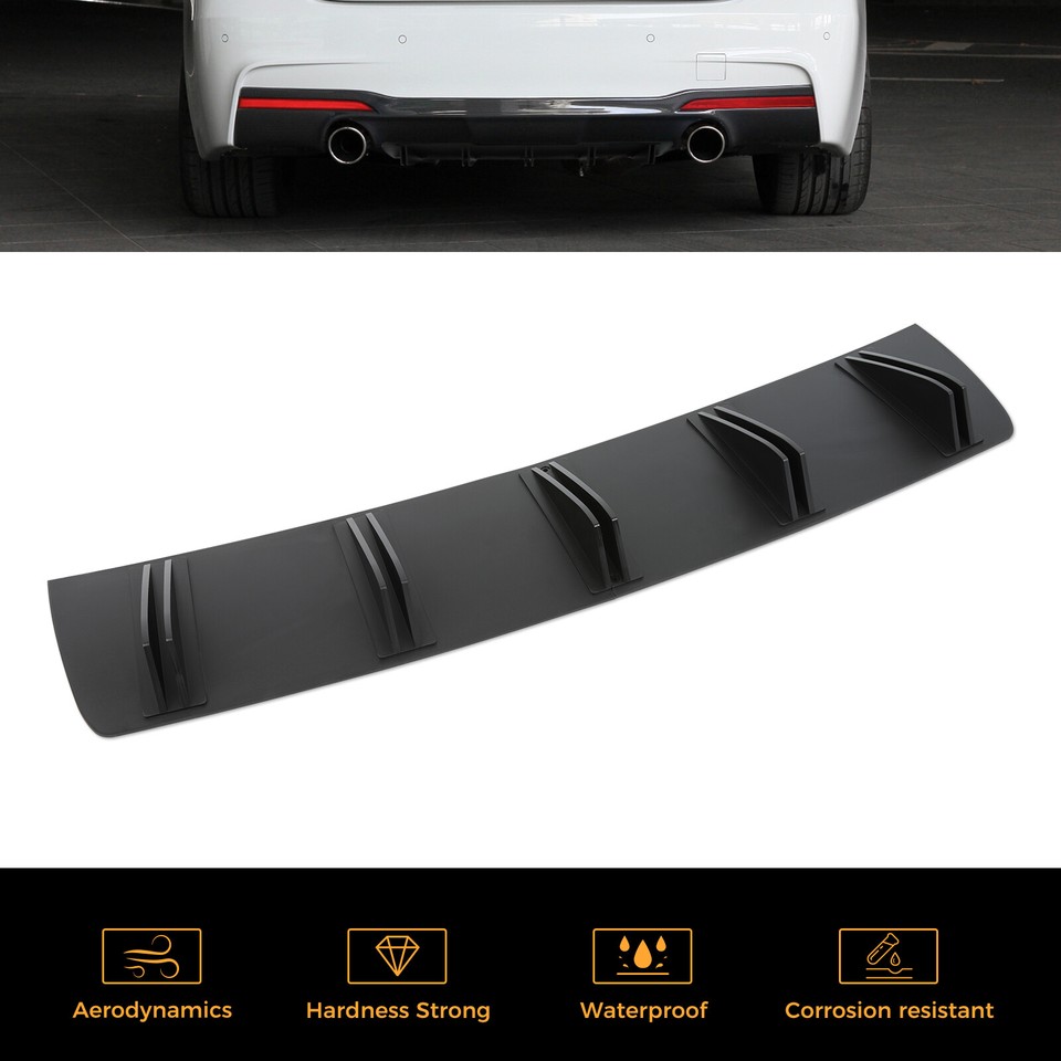 For VW Golf MK5 MK6 MK7 Matte Black Rear Bumper Diffuser Splitter ...