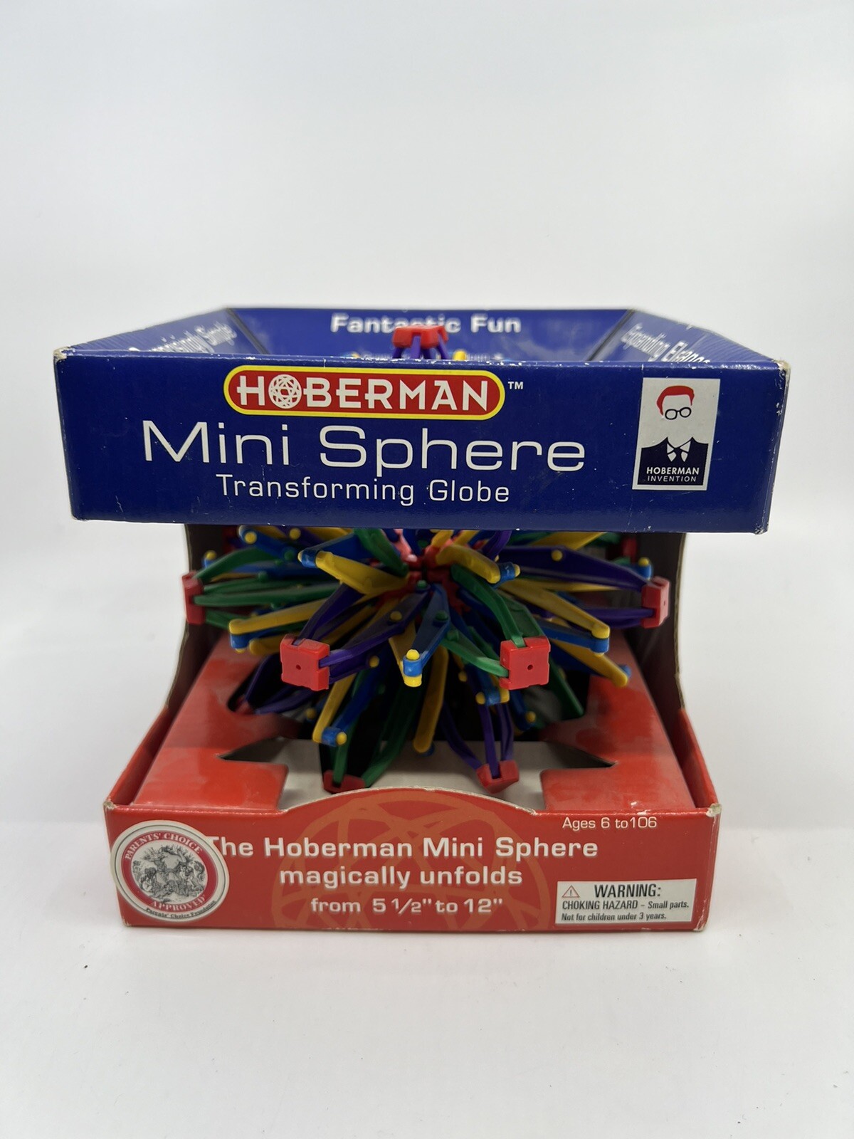 Hoberman Expanding Mini Sphere Original Transforming Orb Toy Rainbow | eBay