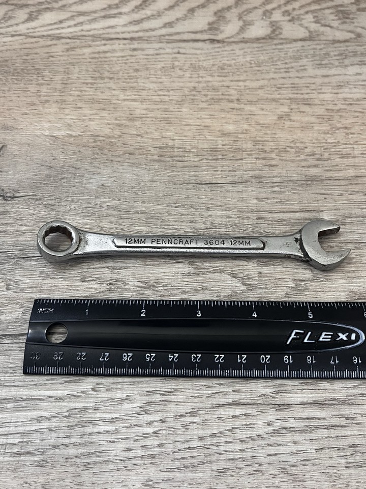 Vintage Penncraft Tools 12mm Combination Wrench 3604 Alloy Steel Forged ...