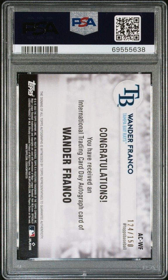 2022 Topps International Trading Card - WANDER FRANCO Auto /150 Tampa ...