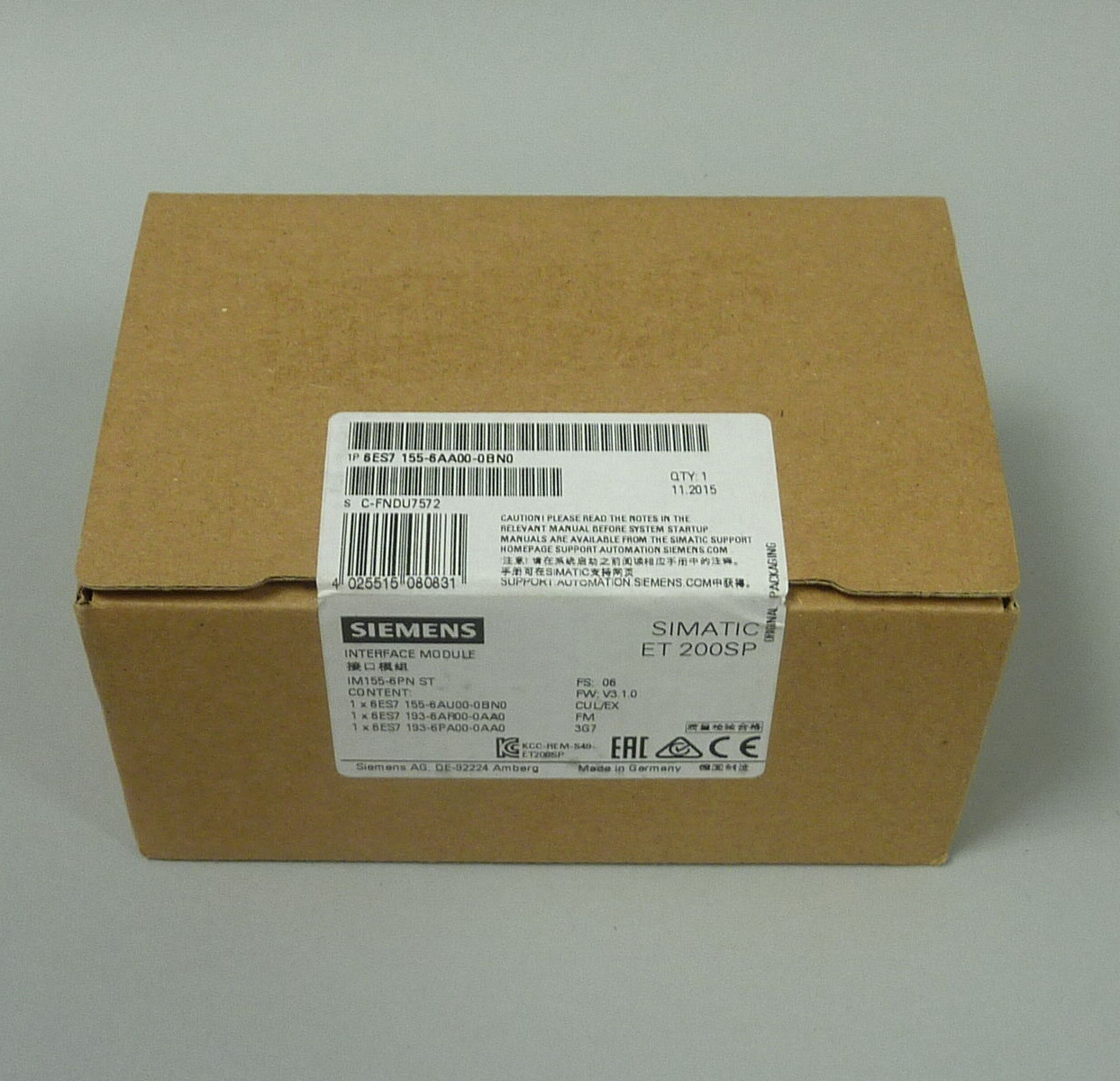 6ES7 155-6AA00-0BN0 NEW SIEMENS 6ES7155-6AA00-0BN0 ET 200SP Interface ...