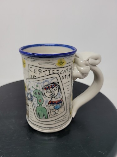 TOM EDWARDS Pottery ~ Handmade 8 oz. Mug ~ Marked ~ Barack Preowned ...
