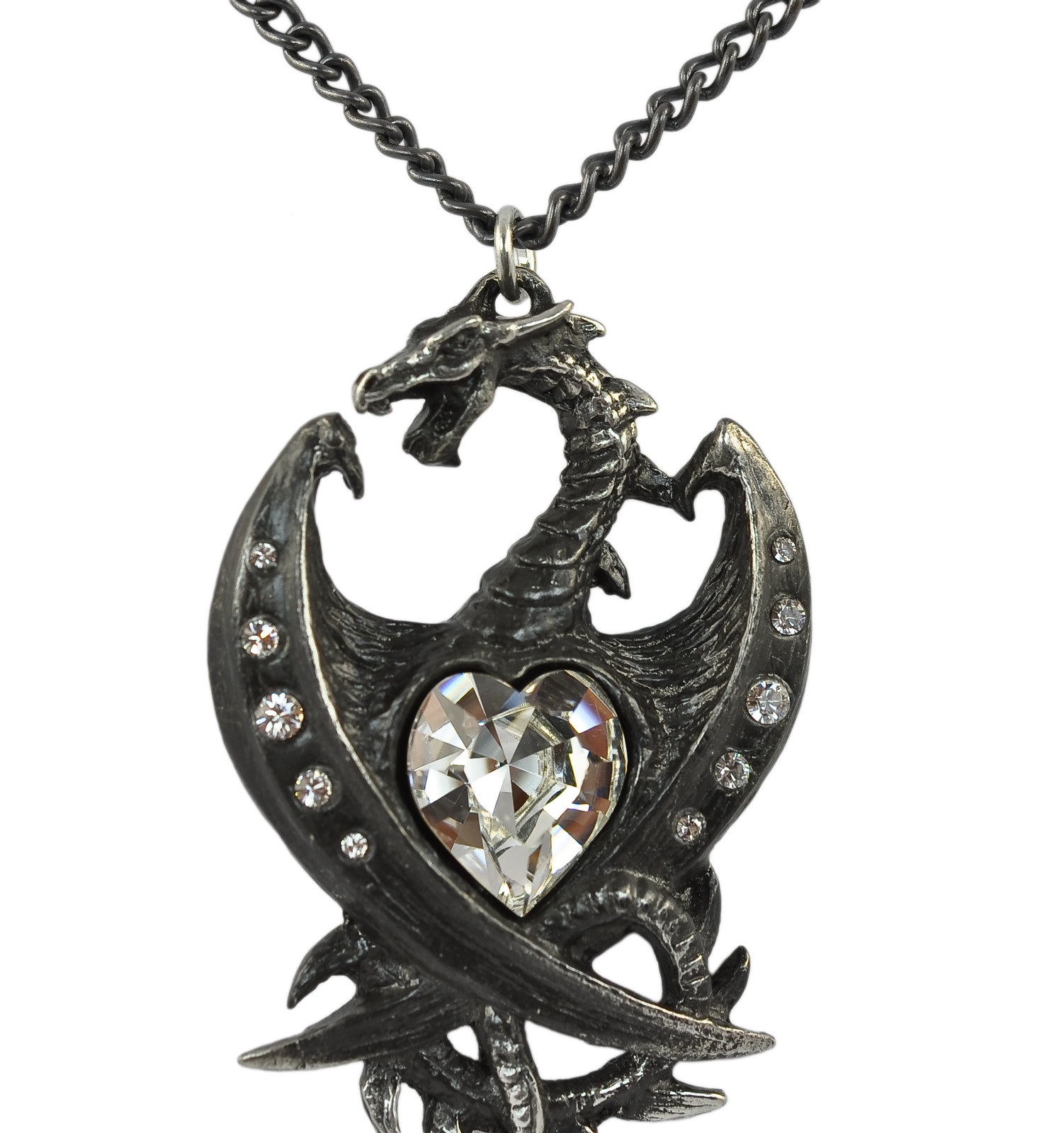 Diamond Heart Pendant - Alchemy Gothic Dragon Totem/Talisman/Amulet | eBay