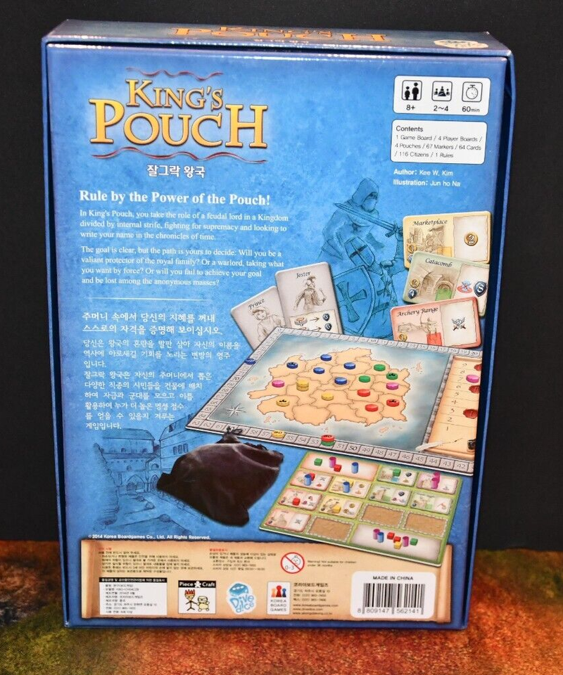 Kings Pouch Dive Dice Board Game Rare OOP Korean/English rules VG | eBay