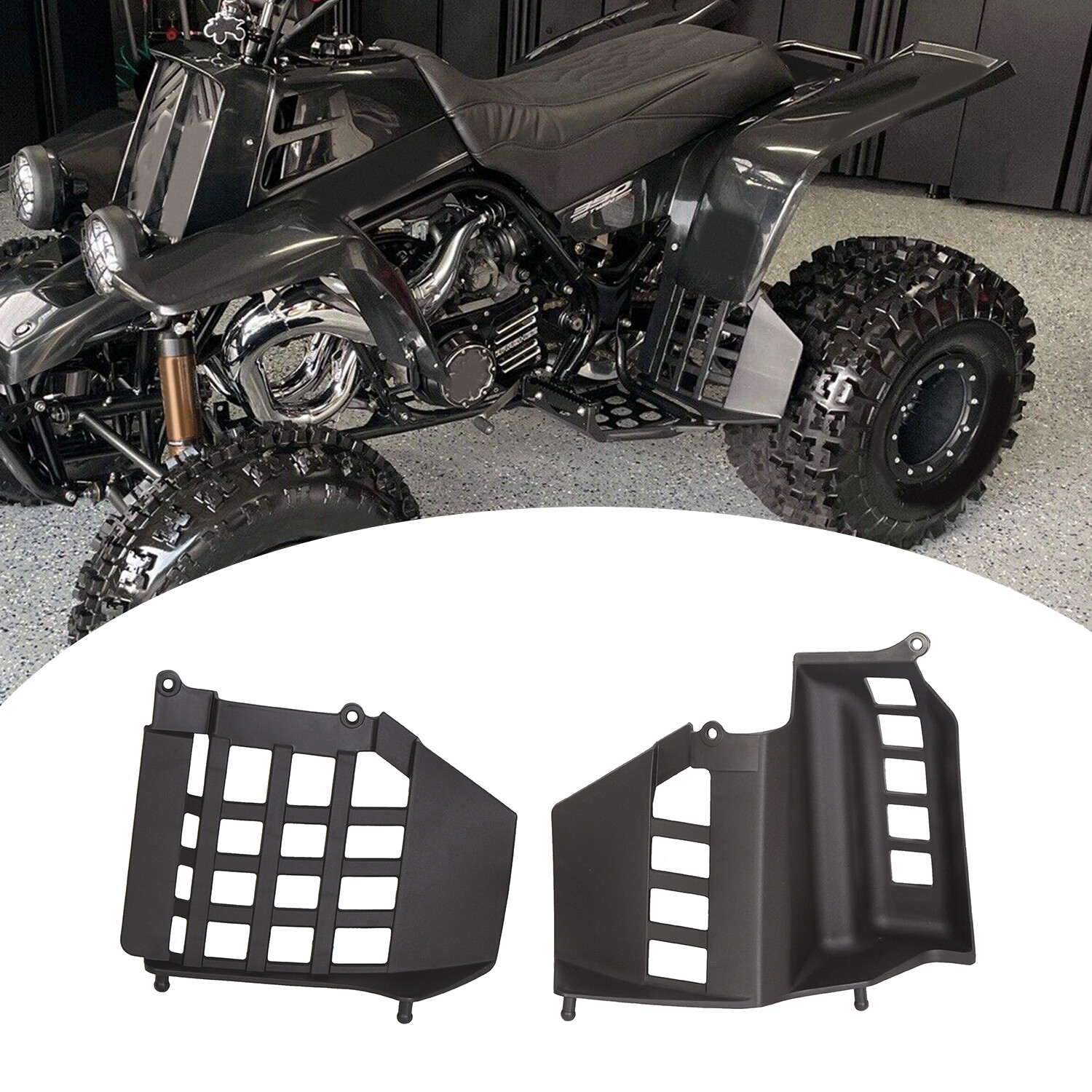 Heel Guard Nerf Bar Plastic Left & Right For Yamaha Banshee YFZ350 87 ...