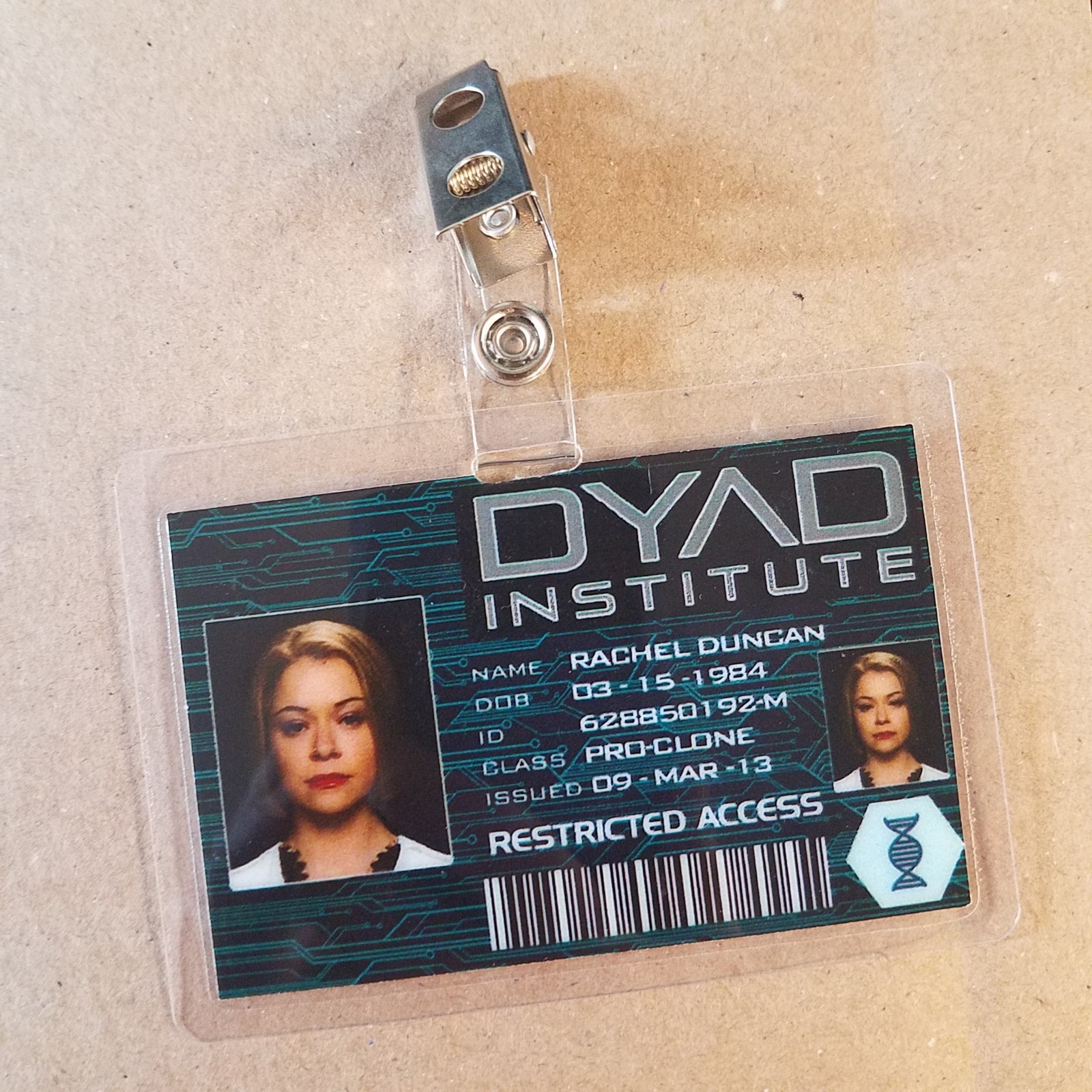 Orphan Black ID Badge -DYAD Institute Rachel Duncan Cosplay prop ...