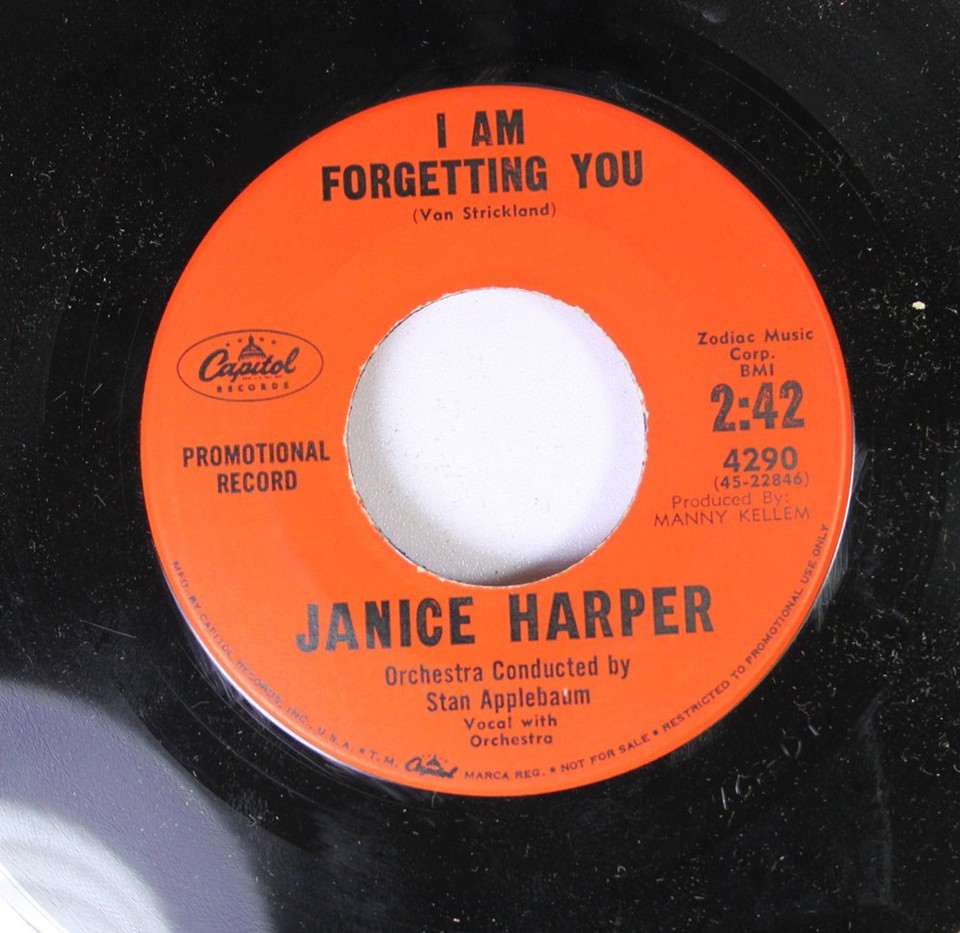 Pop Promo 45 Janice Harper - My Boy / I Am Forgetting You On Capitol ...