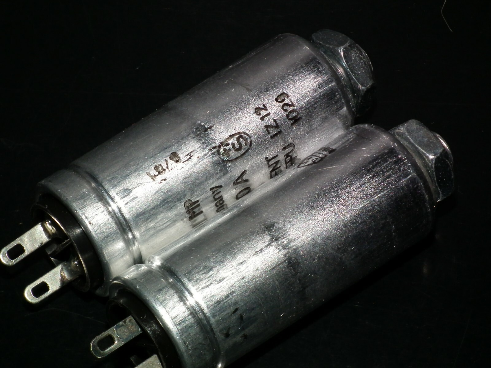 Two NOS MP capacitors 1 uF / 260V AC ITT Lorenz (PIO - Paper in oil ...