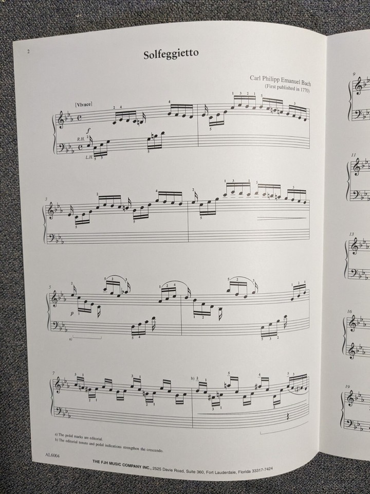 CPE Bach Solfeggietto FJH | eBay