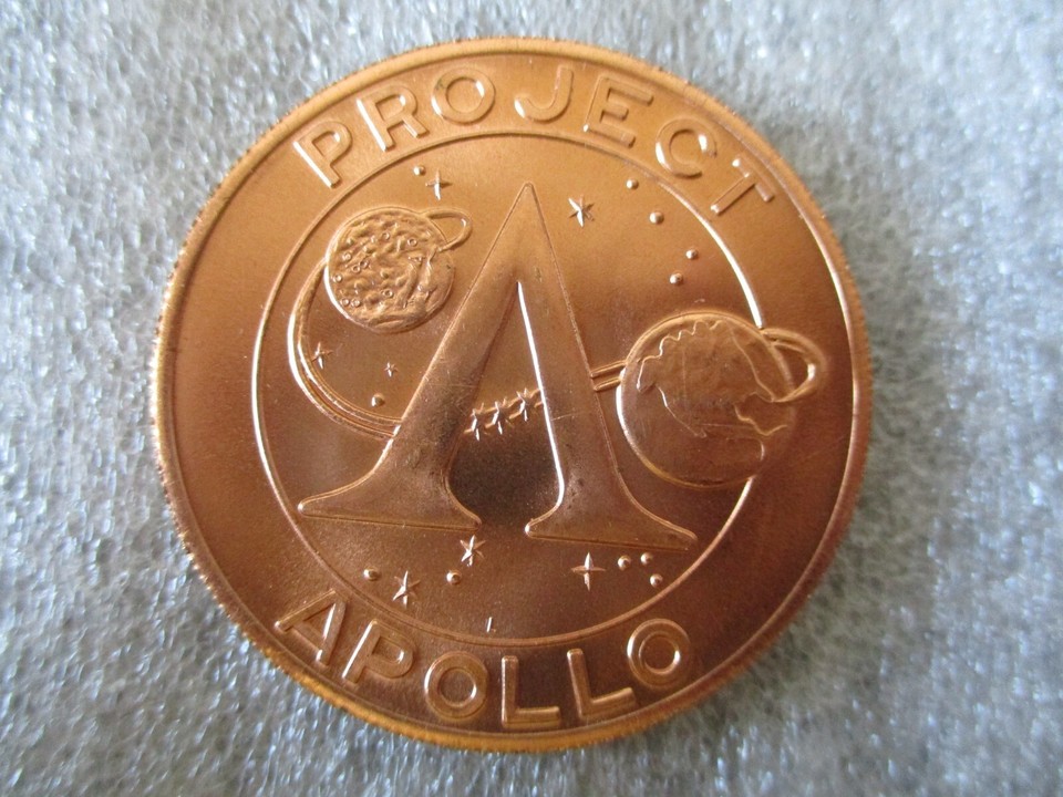 NASA APOLLO 7/8/11/12 COINS BRONZE STERLING SILVER MEDAL -SPACECRAFT ...