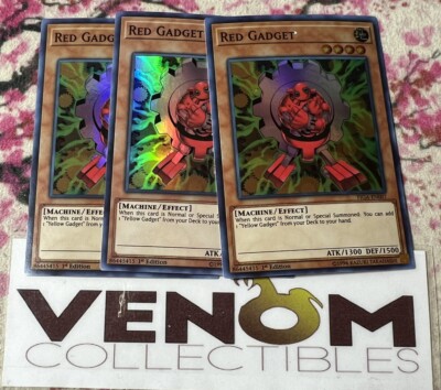 3x (M/NM) - Red Gadget - FIGA-EN007 - Super Rare - 1st Edition YuGiOh ...