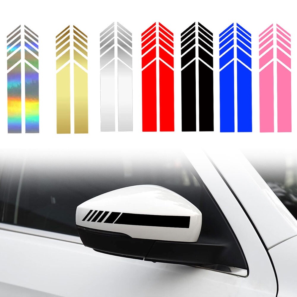 Universal Stickers Car Rear View Mirror Vinyl Direction Decal Racing ...