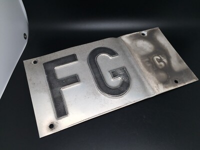FOGGIA FG AUTO EPOCA VINTAGE TARGA METALLO SIGLA SCRITTA PROVINCIA ...