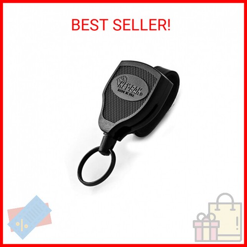 KEY-BAK SUPER48 Locking Retractable Keychain, Durable Polycarbonate ...