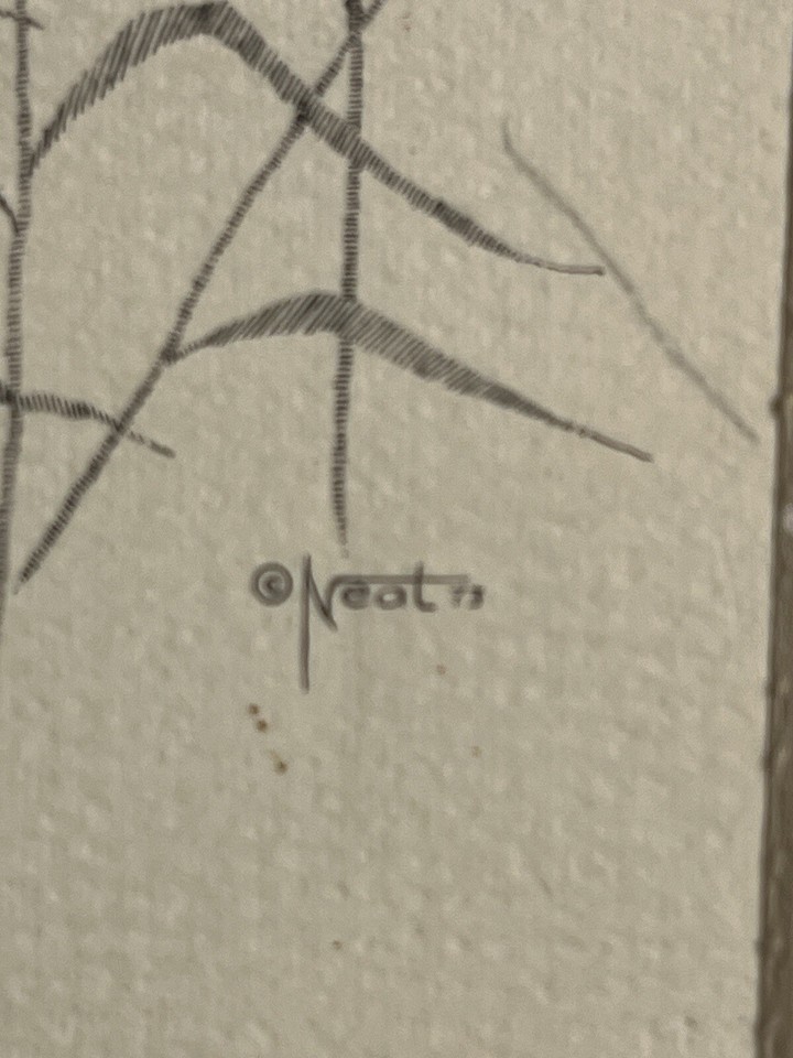 Bill Neat Tiger Drawing - Framed And Matted | eBay