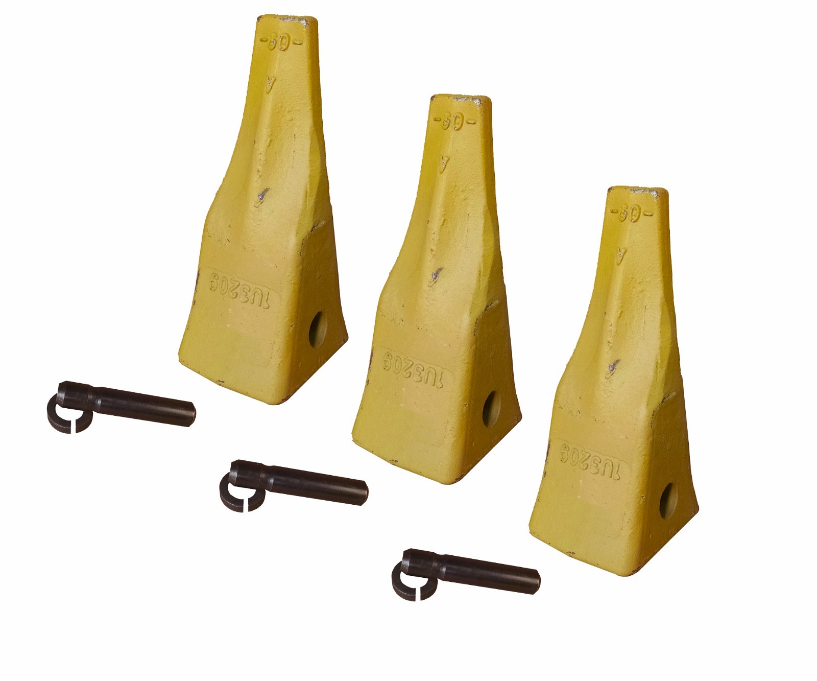 3 Cat Style J200 Small Dozer Ripper Teeth with pins & retainers - 1U ...