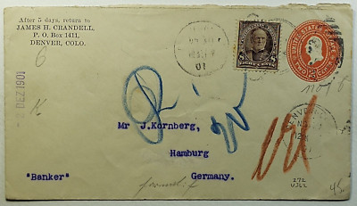 1901 8c SC #272 Grant on #U362 2c Uprated Washington Postal Stationery ...