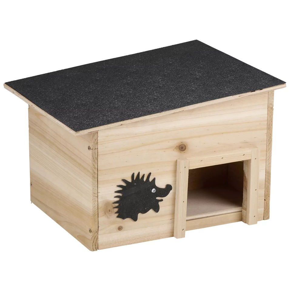 Hedgehog House Wooden Garden Nature Hibernation Box with Waterproof ...