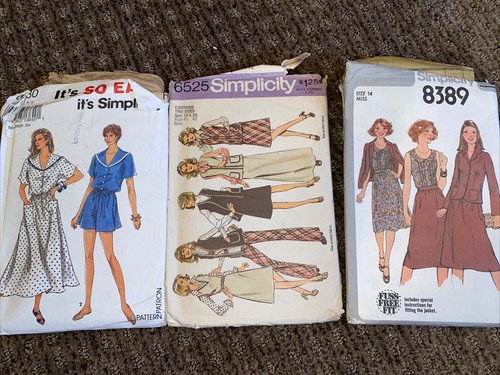 Vintage 1970s Simplicity Sewing Pattern Lot 3 pc 8389 6525 8230 Womens ...