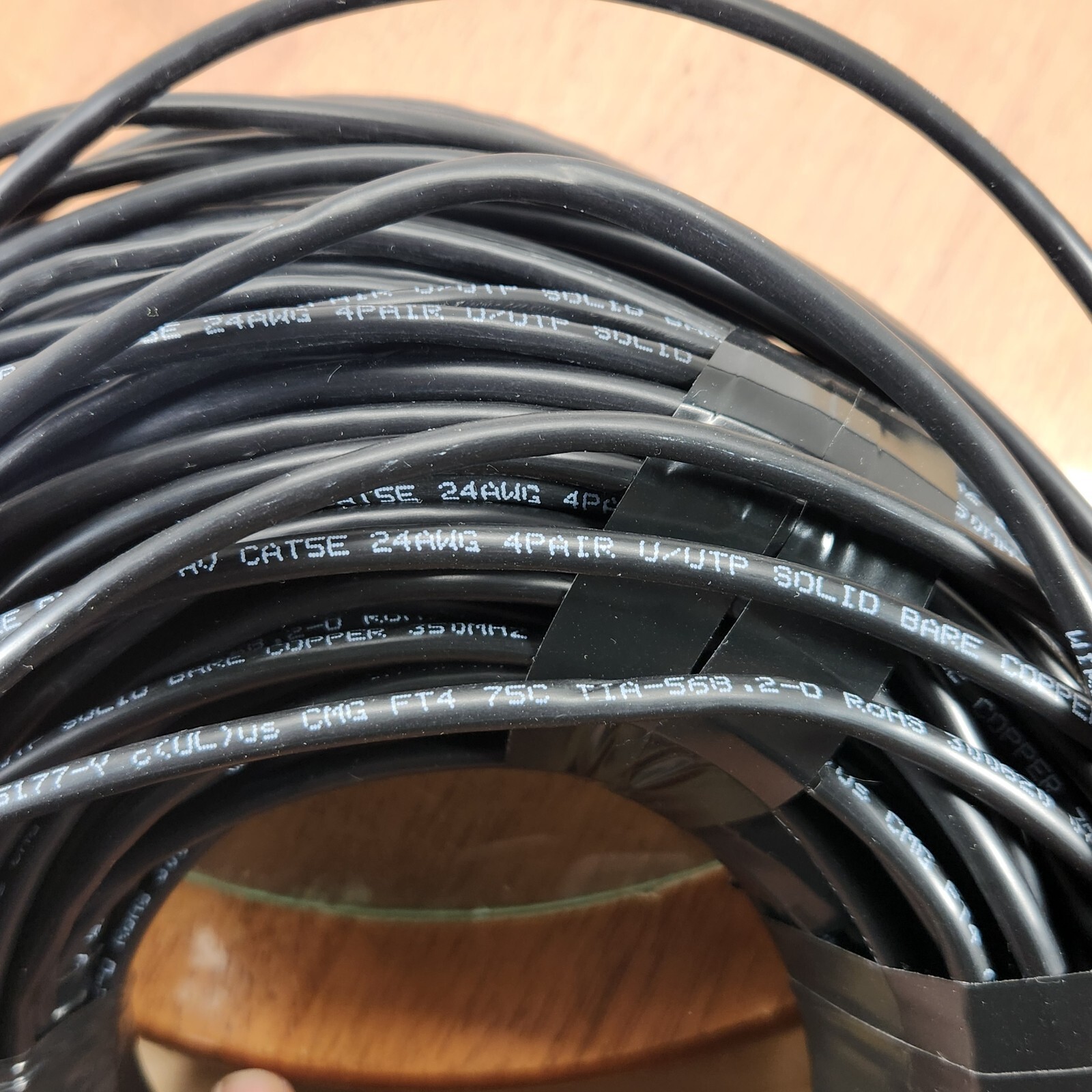 300ft Wirepath Bulk NST- Cat5e Communications Cable Unshielded Black | eBay