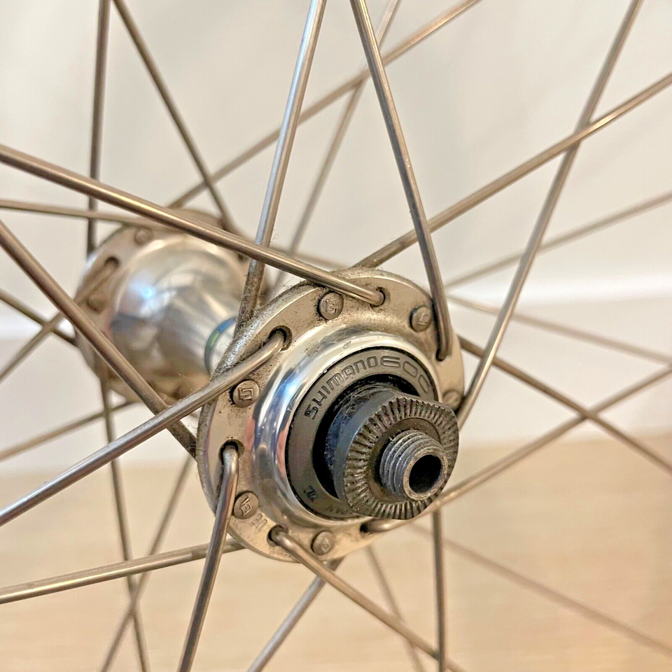 650c Road Bike TT Wheelset Shimano 600 6400 Velocity Aerohead Rims | eBay