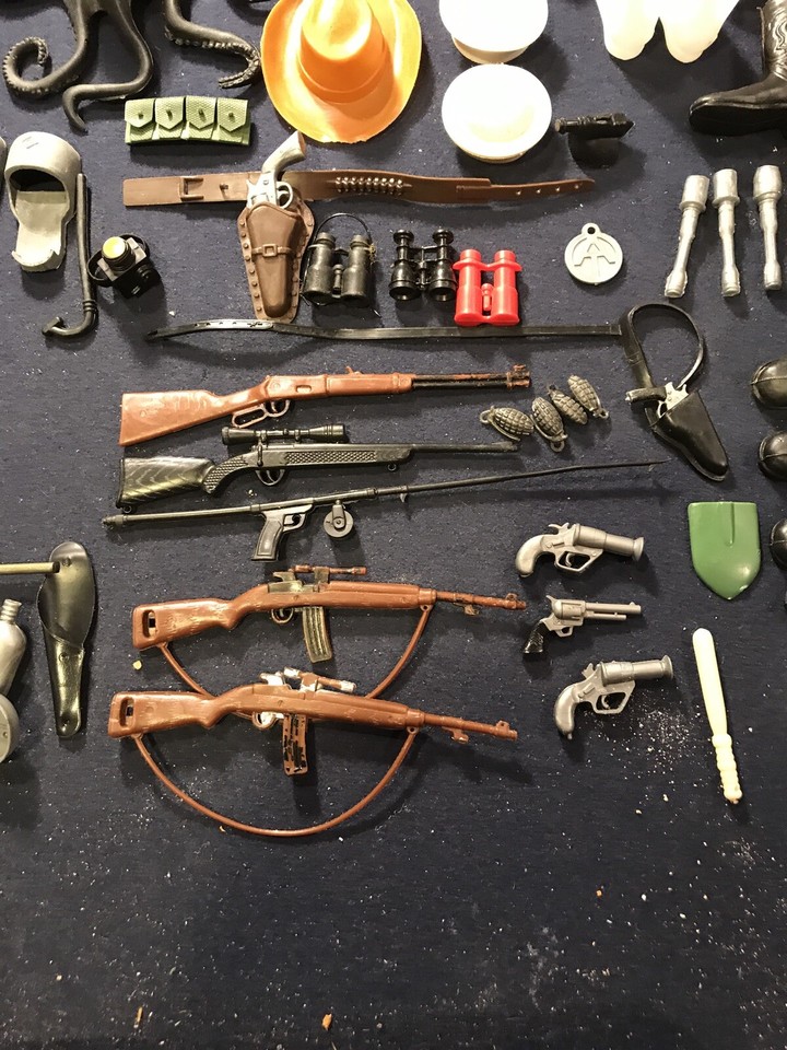 Vintage 1960’s GI Joe LOT: Original Figures Locker Uniform Head Gear ...