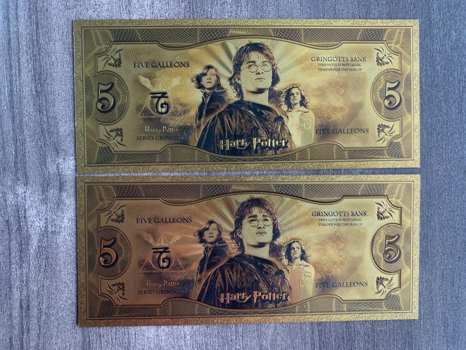 Harry Potter Hermione Jean Granger - Gold Foil Banknotes / Great Gift ...