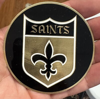 Vintage NFL Football Metal New Orleans Saints Bumper Car Badge Auto 3 ...