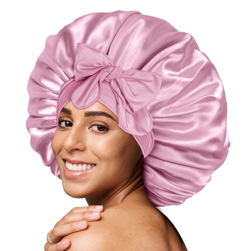 Large Satin Bonnet Silk Bonnet for Sleeping Women Hair Bonnet Big ...