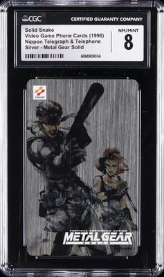 1998 VIDEO GAME PHONE CARD SILVER - METAL GEAR SOLID SOLID SNAKE CGC 8 ...
