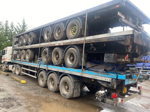 Stack of 5 flat trailers | eBay UK