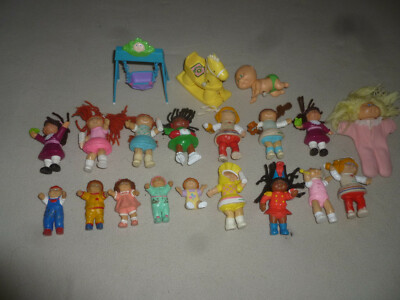 CABBAGE PATCH KIDS MINI POSEABLE FIGURES LOT VINTAGE ROCKING HORSE ...